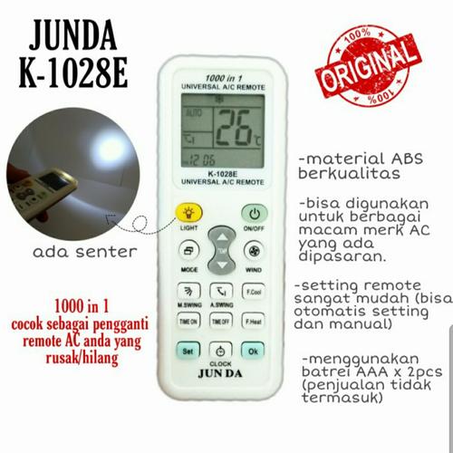 Jual REMOTE AC MULTI /UNIVERSAL JUN DA K-1028E - Jakarta Pusat ...