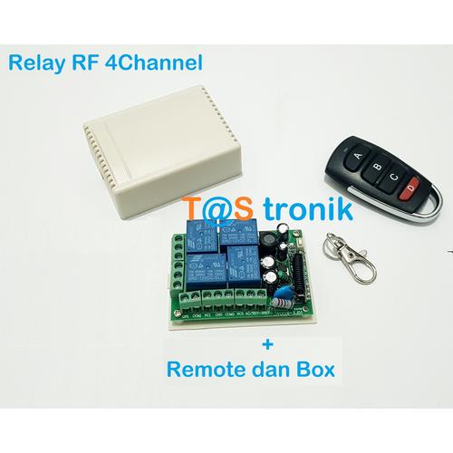Jual RF Relay Switch 4CH Wireless Relay Remote 4ch 433Mhz 220V AC ...