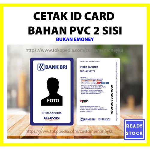 Jual EDISI CUSTOM PVC DESIGN ID CARD BANK BRI BAHAN PVC - CETAK 2 SISI ...