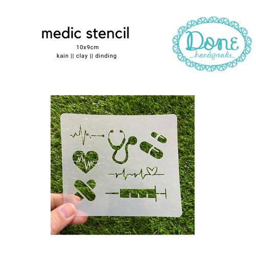 Jual Stencils medical texture sheet lembar motif dinding clay medic ...