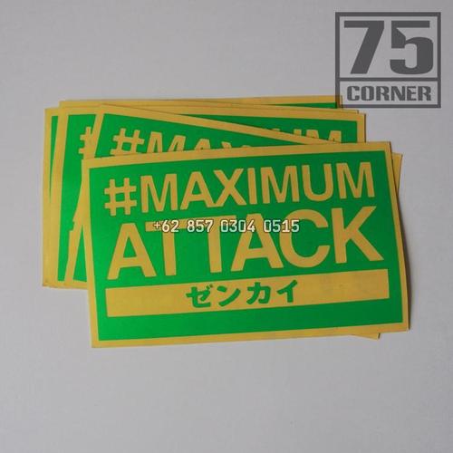 Jual Cutting Stiker maximum attack hijau, Speedhunters stiker mobil ...