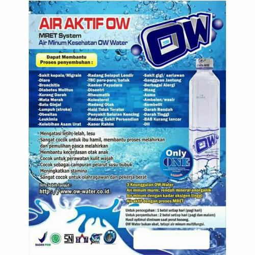 Jual Air OW, Oxxywell, Oxy Water, air oxy ow, air oxygen MRet per dus ...