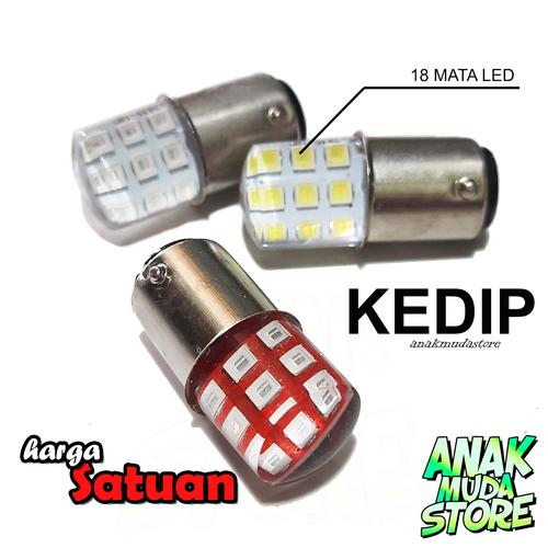 Jual Lampu Rem Stop Lamp LED Motor 12 Titik LED Jelly Mode Kedip Strobo ...