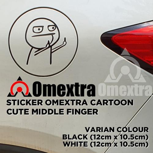 Jual Sticker Cute Middle Finger Stiker Mobil Motor Stiker Kartun ...