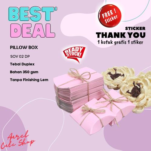 Jual Pillow Box Kotak Souvenir Gift Box Kotak Kado Bahan Tebal Dan Kuat ...