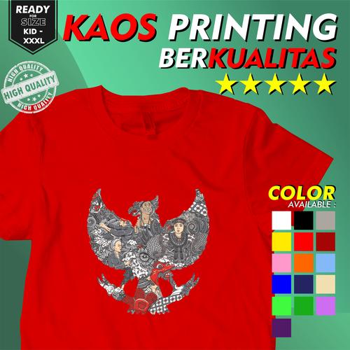 Jual Kaos /Tshirt pria wanita garuda Batik 1 - cotton combed 24s - 01 ...