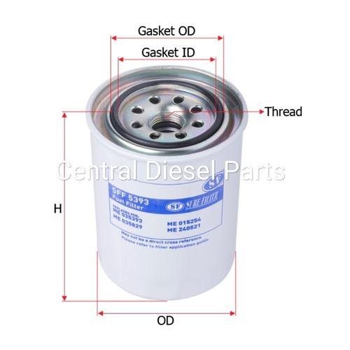 Jual Fuel Filter Solar 3436200101 ME035393 ME035829 SFF5393 SFF 5393 ...