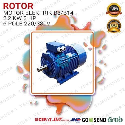 Jual Motor Induksi 3 HP 2,2 KW 6 Pole Motor Elektro Dinamo 3 Phase - Kab. Tangerang ...
