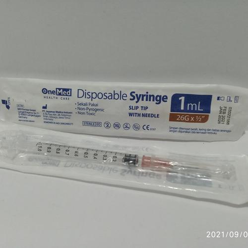Jual OneMed Jarum Suntik Disposable Syringe 1cc atau 5cc - 5 cc/ml ...