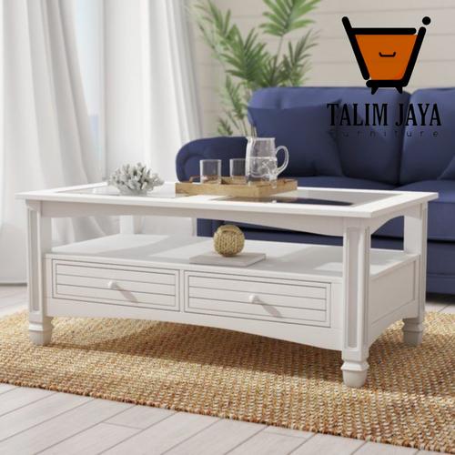 Jual meja tamu - meja tamu minimalis putih - meja coffee table - Kab ...