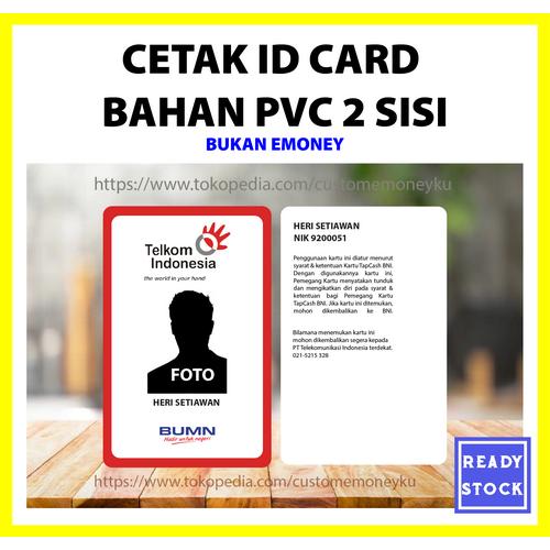 Jual EDISI CUSTOM PVC DESIGN ID CARD TELKOM BAHAN PVC - CETAK 2 SISI ...