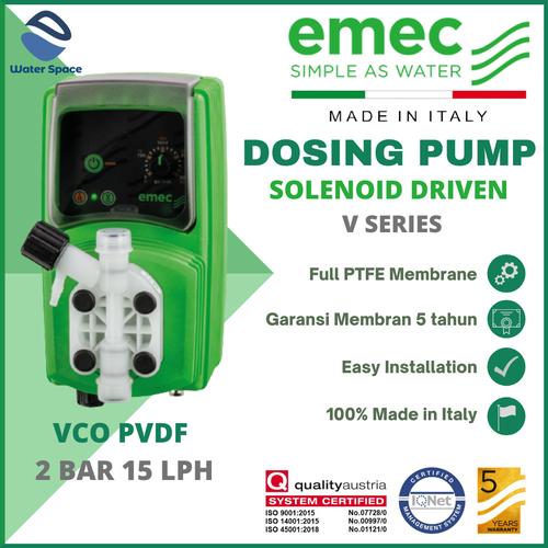 Jual DOSING PUMP EMEC VCO 2 bar 15 lph PVDF - Pompa Dosing Made in ...