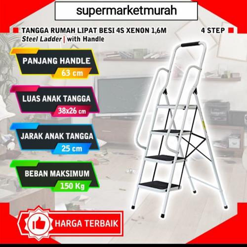 Jual tangga besi 4step 4 step tangga lipat ladder holder tangga rumah ...