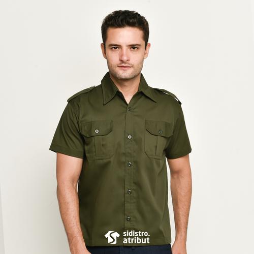 Jual Kemeja Lapangan Hijau Army - Kemeja Kerja - Kemeja Organiasasi ...