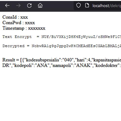 Jual Source Code fungsi untuk Decrypt respon Web Service BPJS Kesehatan - Kota Semarang ...