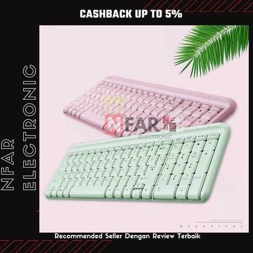 Jual Keyboard Wireless 2.4ghz Keyboard Karakter Lucu Candy Color Pink ...