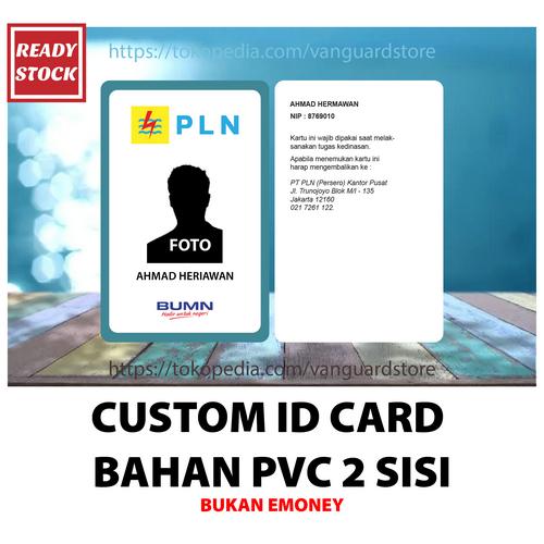 Jual CUSTOM SPECIAL KARTU DESIGN ID CARD PLN BAHAN PVC - 2 SISI - PVC 2 ...