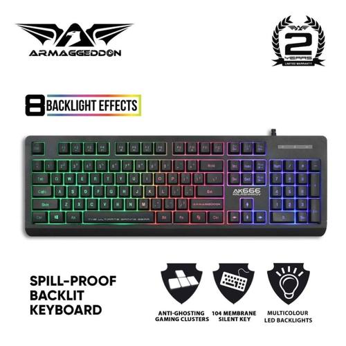 Jual Keyboard Gaming Membran ARMAGGEDDON AK666 Kalashnikov Spill Proof ...