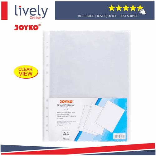 Jual Sheet Protector Pelindung Kertas Joyko SHP-202-10 A4 isi 10 Pcs ...