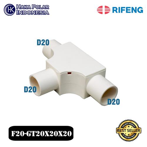 Jual Tee With Cover 1/2" Fitting Conduit Rifeng 20mm F20-GT20x20x20 ...