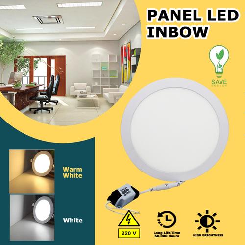 Jual Panel LED Inbow Lampu Downlight LED Panel Bulat - 18W, Putih ...