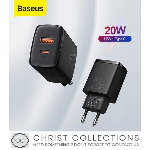 Jual BASEUS KEPALA CHARGER IPHONE 12 FAST CHARGING 20W PORT TYPE C PD ...