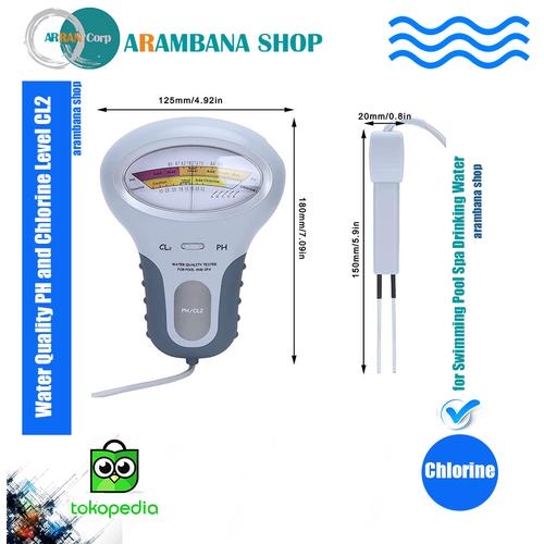 Jual portable digital ph chlorine tester dan Penguji Cl2 Probe 2 In 1 ...