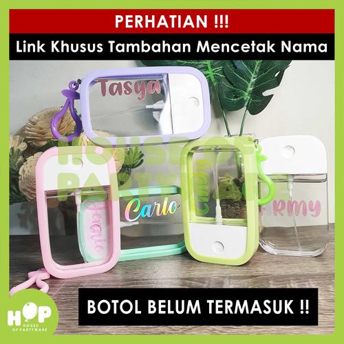 Jual CUSTOM NAMA untuk Botol Hand Sanitizer Spray Kotak / Card / Square ...