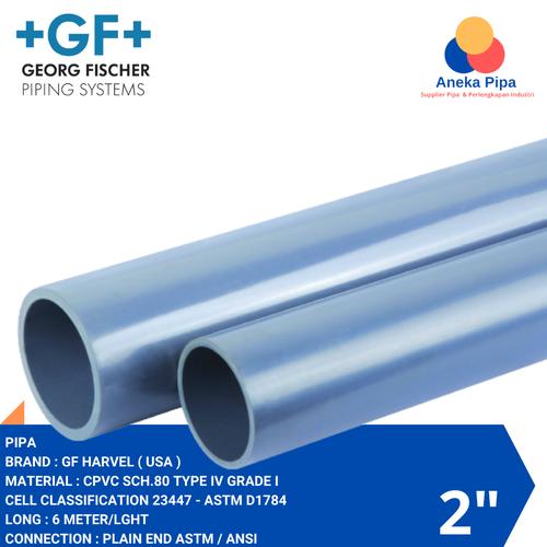 Jual Pipa CPVC Sch 80 Size 2 Inch Plain End ASTM GF Harvel USA - Kota ...