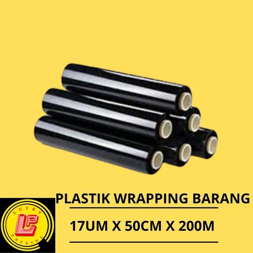 Jual Plastik wrapping barang hitam - strech film hitam uk 50cm x 200m ...