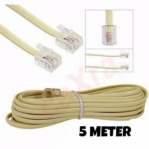 Jual KABEL TELEPON 5M Kabel LINE telepon 5 meter +JACK RJ 11 - Jakarta ...