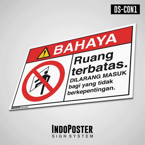 Jual Safety Sign K3 PVC ANSI Ruang Terbatas Confined Space M 45x30cm ...
