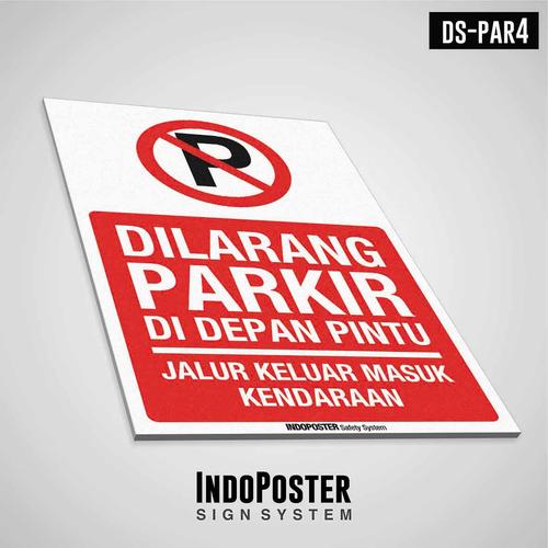 Jual Safety sign K3 PVC dilarang parkir di depan pintu jalur keluar ...