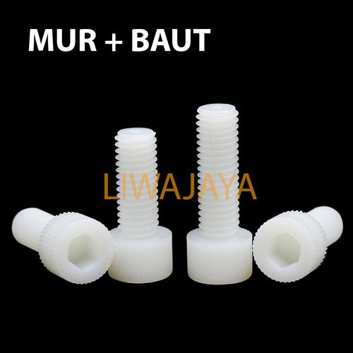 Jual Baut Mur Nylon M6 x 25 Baut Plastik Mur+Baut Nilon PVC Kunci L ... Jual Baut Mur Nylon M6 x 25 Baut Plastik Mur+Baut Nilon PVC Kunci L ...