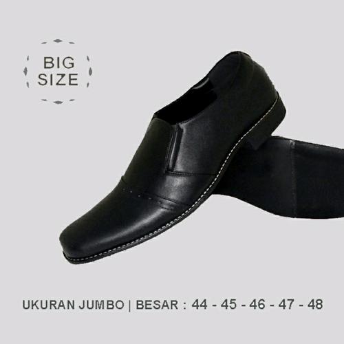 Jual BIG SIZE Sepatu Pria JUMBO 44-48 /Pantofel Aladin Kulit Hitam PNS ...