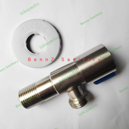 Jual stop kran 1/2 stainless, stop kran singgle stainless, stop kran ...