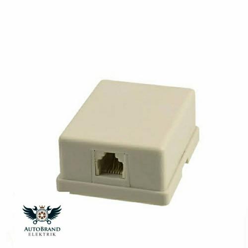 Jual ROSET TELEPON 1 HOLE Roset Terminal 1 Lubang Satu Cabang Cream RJ ...