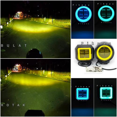 Jual Lampu Tembak Sorot CWL LED 4D 2 mata 20 Watt Cree Cahaya Kuning 12 ...