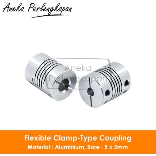 Jual Flexible Coupling Coupler Clamp Type D20 L25 Bore 5x5mm - Kota ...