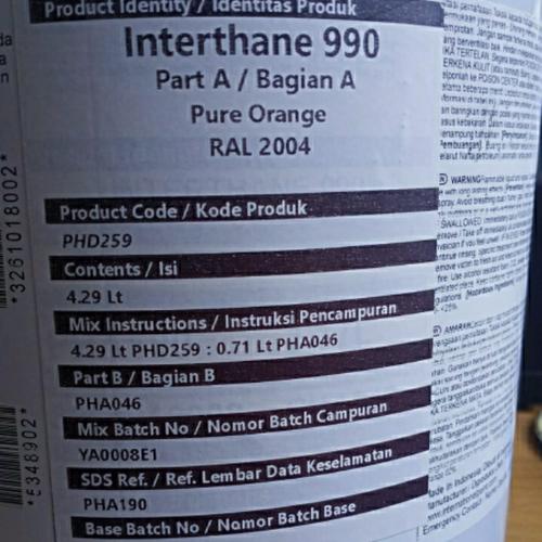 Jual International Paint - Interthane 990 RAL 2004 (Pure Orange) - Kab ...