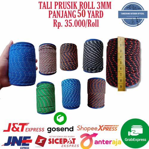 Jual TALI PRUSIK UKURAN 3MM PANJANG 50 YARD TALI TENDA CAMPING OUTDOOR ...
