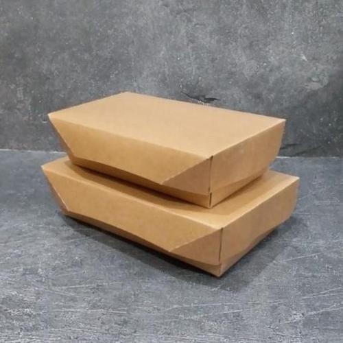 Jual Paper Lunch Box Brown Kraft / Kotak Nasi/Food Paper Box Ukuran M ...