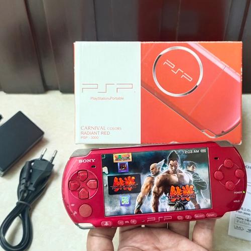 Jual psp 3006 full set red mulus lengkap game emulatir nes,snes,sega ...