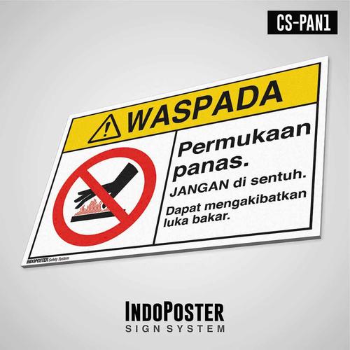 Jual Safety Sign K3 PVC ANSI Permukaan Panas Luka Bakar - XS - Kab ...