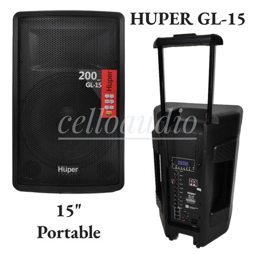 Jual Speaker Portable Wireless 15" Huper GL-15 Aktif Bluetooth USB 15 ...