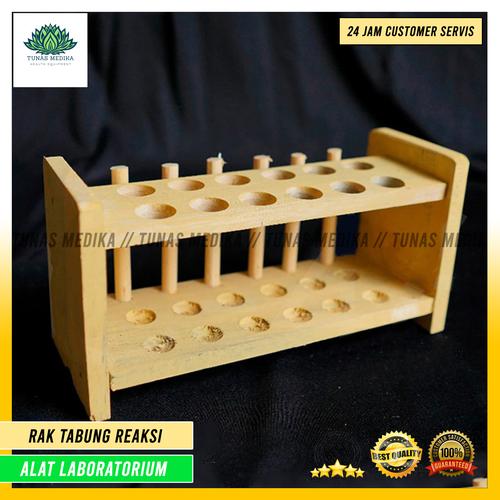 Jual Rak Tabung Reaksi Kayu 12 Lubang | Diameter 18mm | Test Tube Rack ...