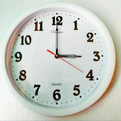 Jual Jam Dinding Premier Quartz 32cm Warna putih - Putih - Jakarta ...