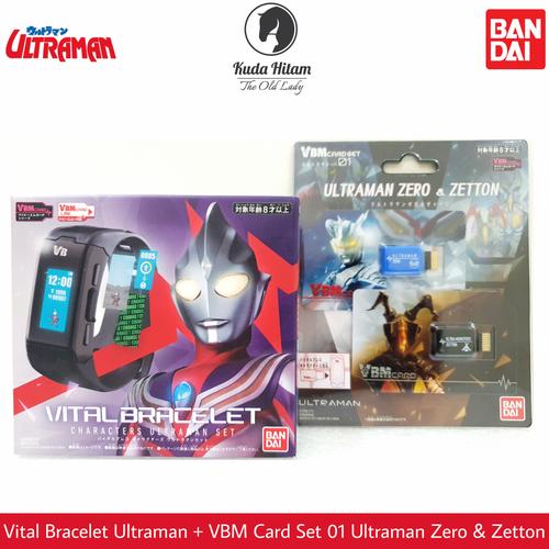 Jual Bandai Vital Bracelet Ultraman Set VBM Card Ultraman Tiga Zero ...