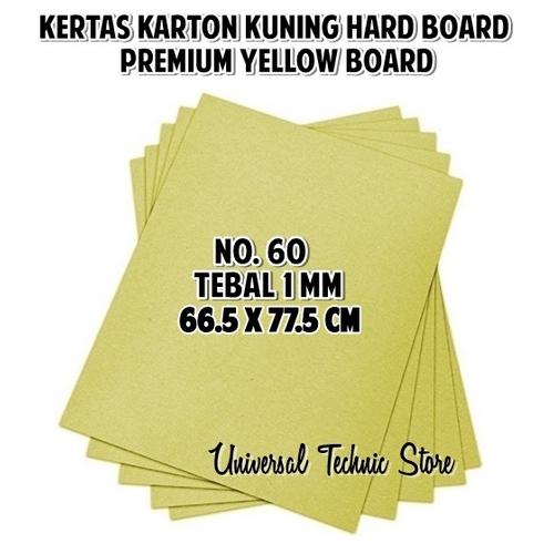 Jual Kertas Karton Kuning Yellow Board Hard Cover Buku No.60 Tebal 1mm ...