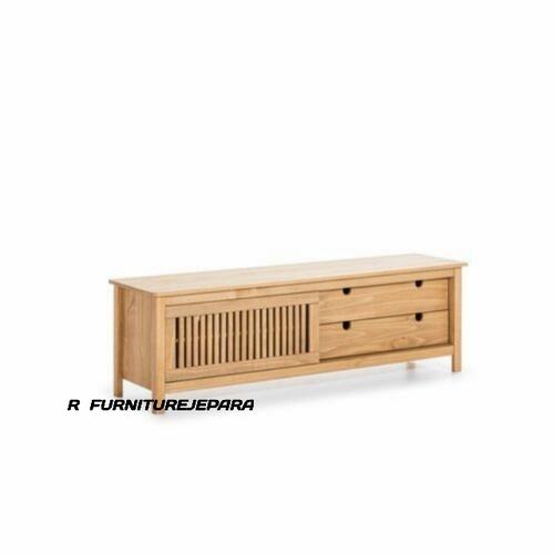 Jual meja tv kayu jati minimalis modern bufet laci lemari rak pintu ...
